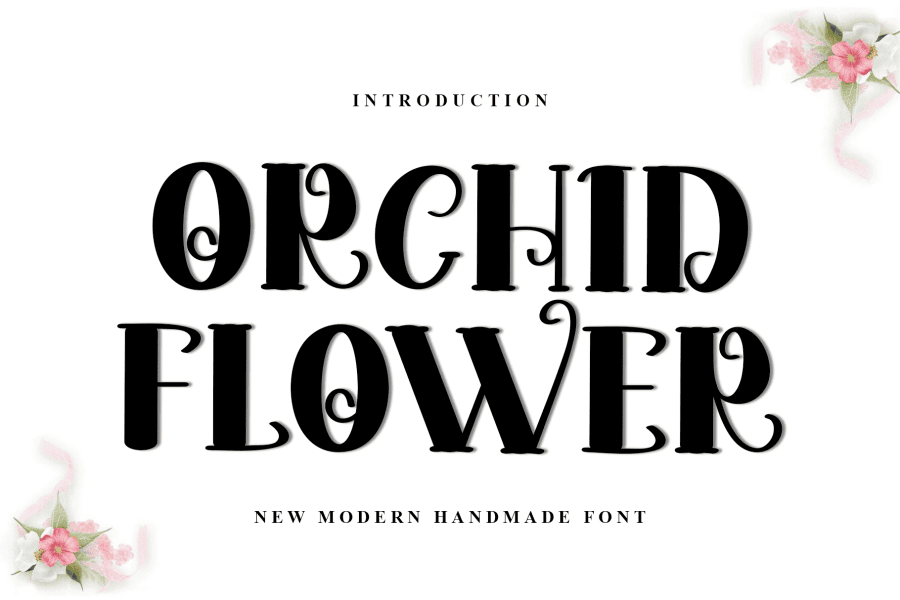 Orchid Flower Font · 1001 Fonts