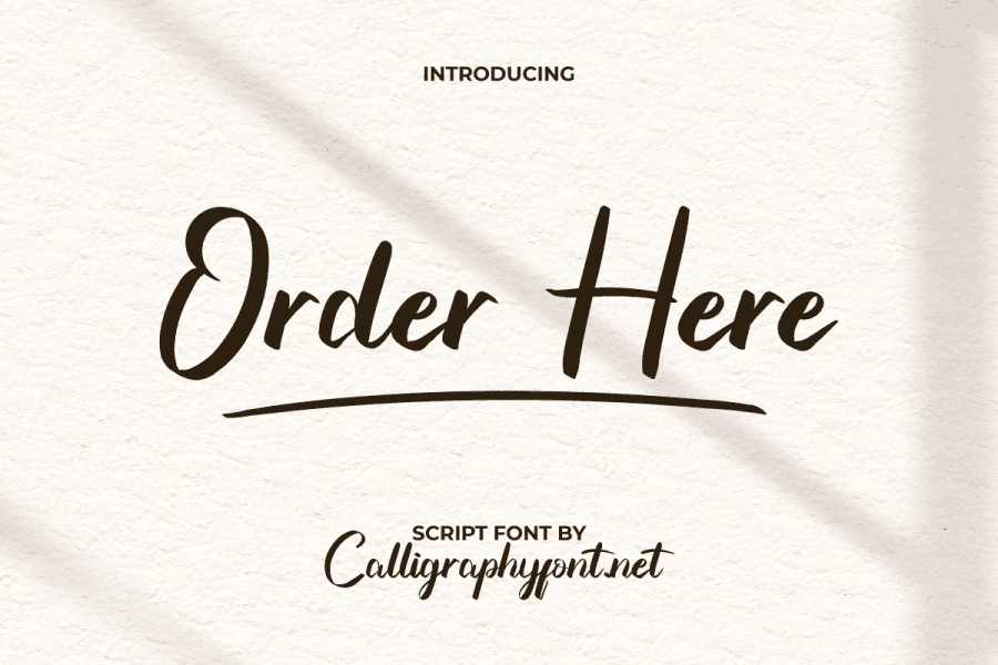 Order Here Demo Font · 1001 Fonts