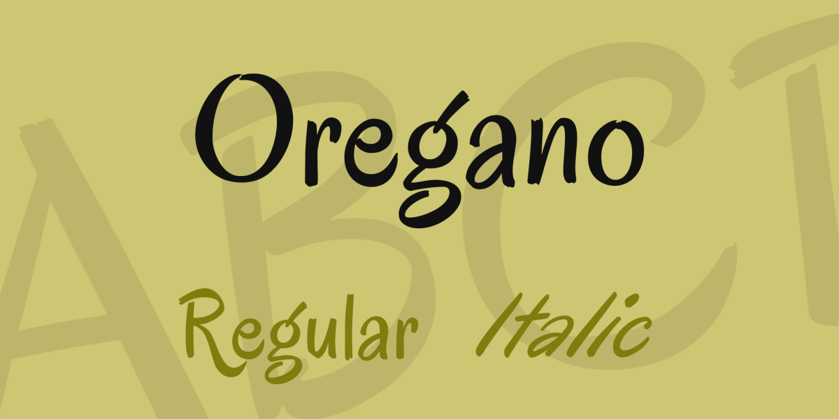Oregano Font Family · 1001 Fonts