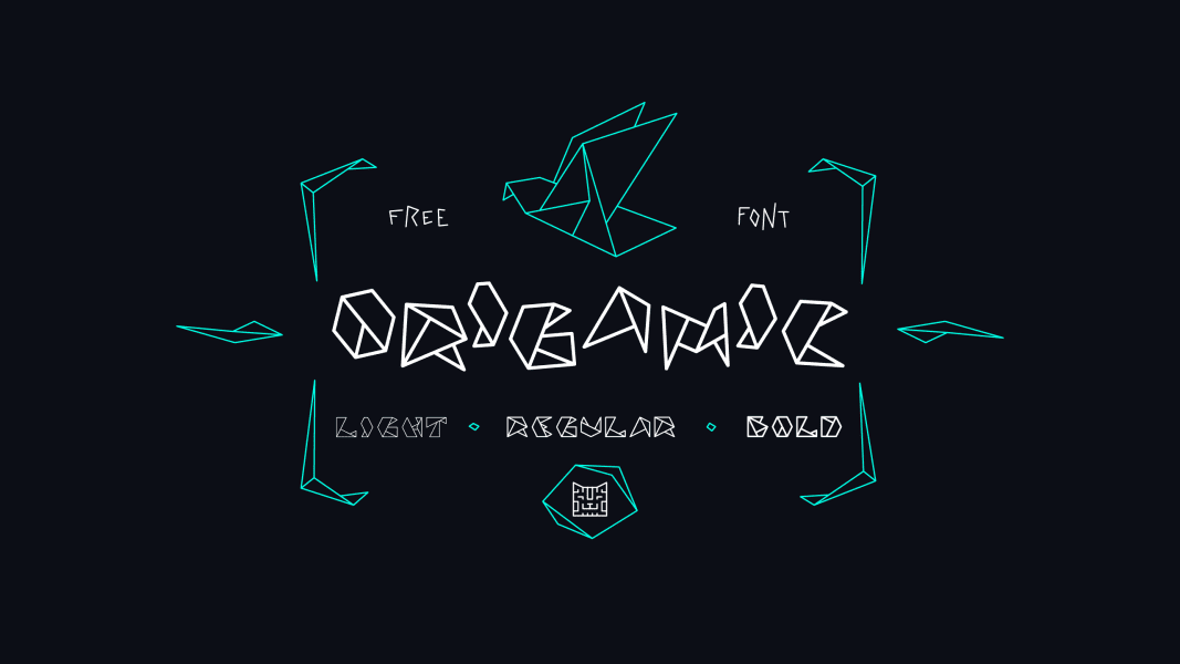 1 Free Caps Only, Origami Font · 1001 Fonts
