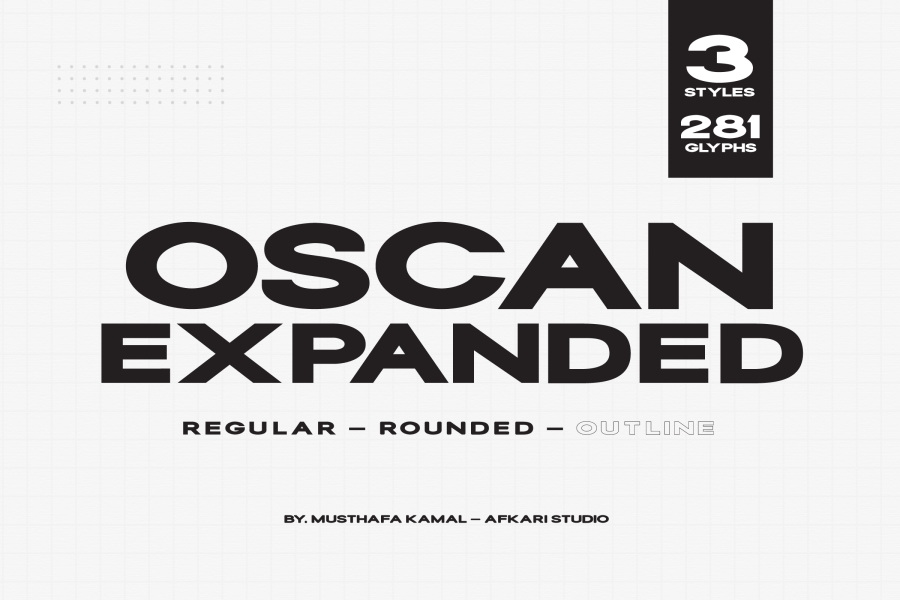 Oscan Expanded Font Family · 1001 Fonts