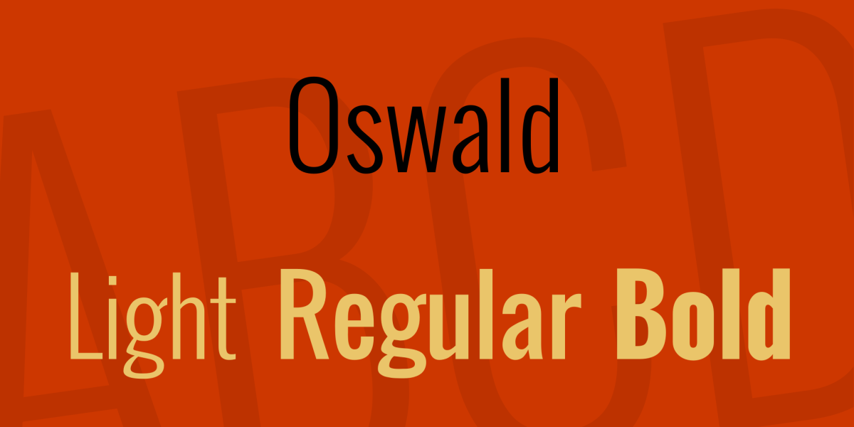 Oswald Font Family · 1001 Fonts