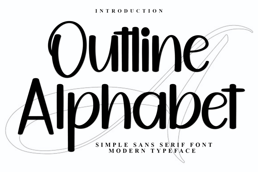 Outline Alphabet Font · 1001 Fonts