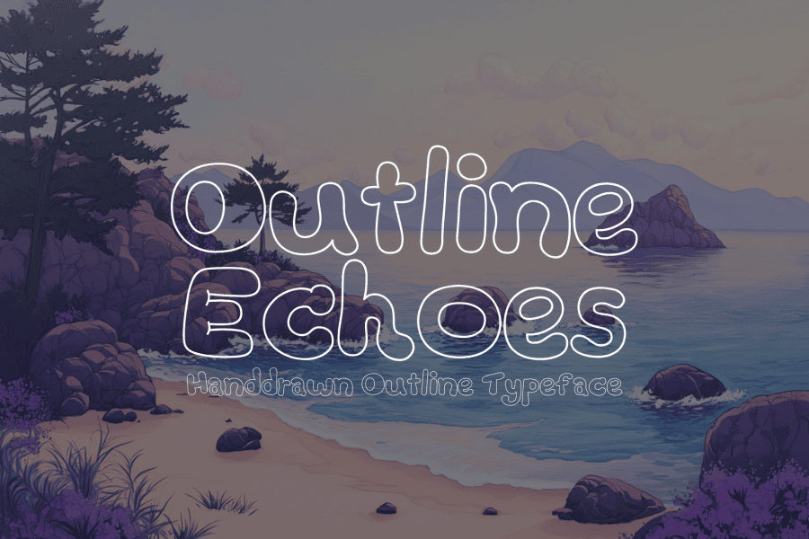 Outline Echoes Font · 1001 Fonts