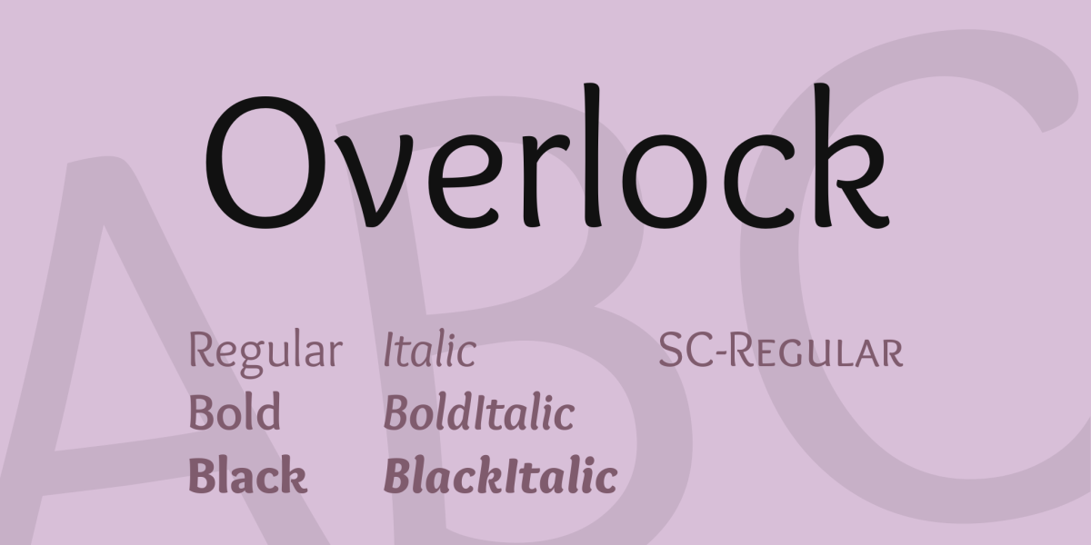 Overlock Font Family · 1001 Fonts