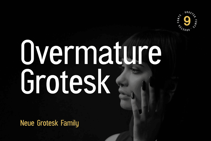 overmature grotesk Font Family · 1001 Fonts