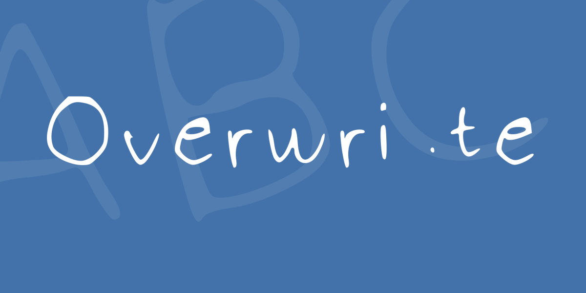 Overwrite Font · 1001 Fonts