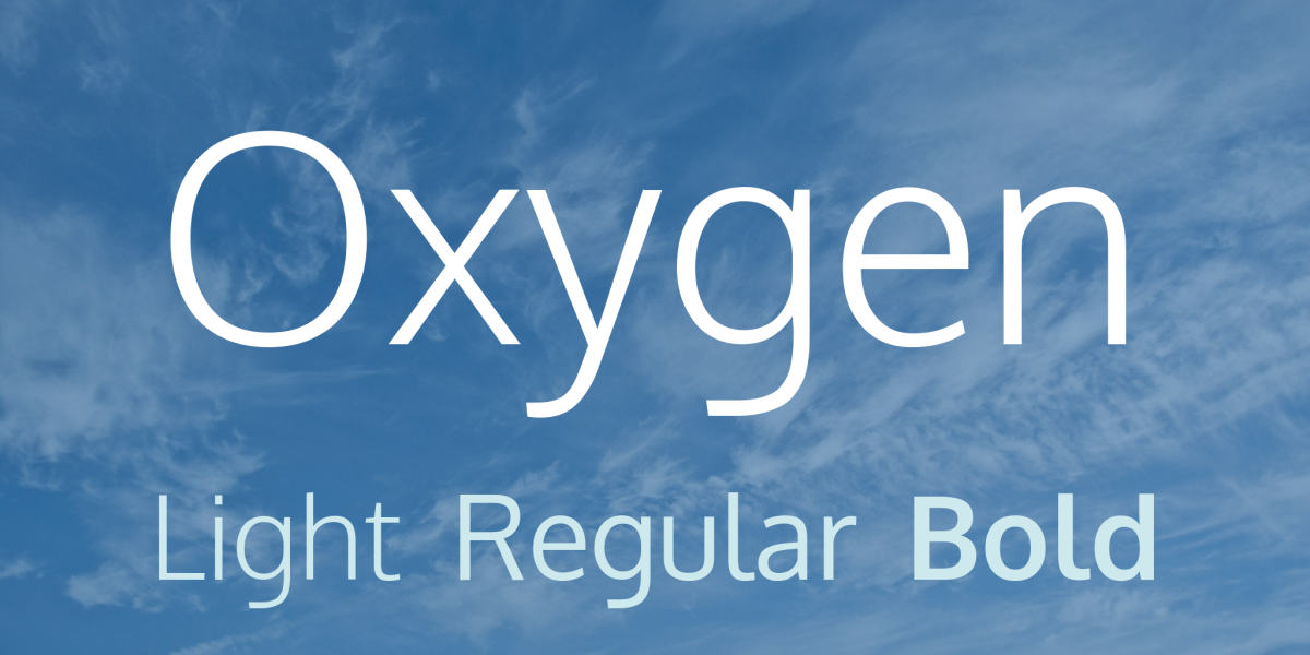 Oxygen Font Family · 1001 Fonts