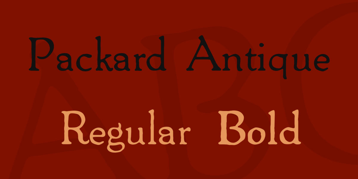 Packard Antique Font Family · 1001 Fonts