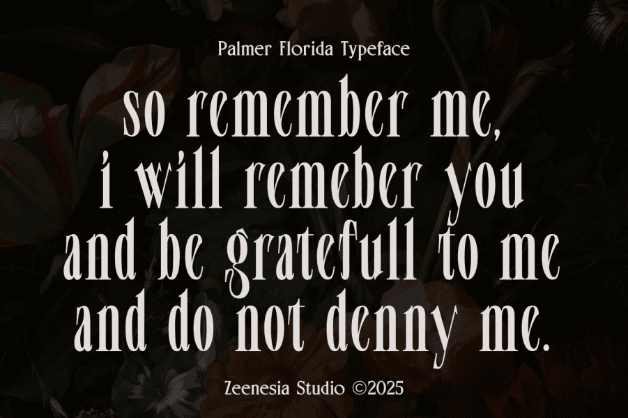 Palmer Florida Personal Use Only Font · 1001 Fonts