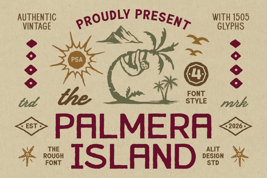 Palmera Island Thin Font · 1001 Fonts