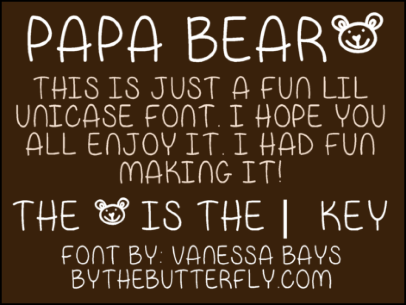 Papa Bear Font · 1001 Fonts