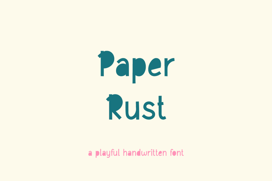 Paper Rust Font · 1001 Fonts