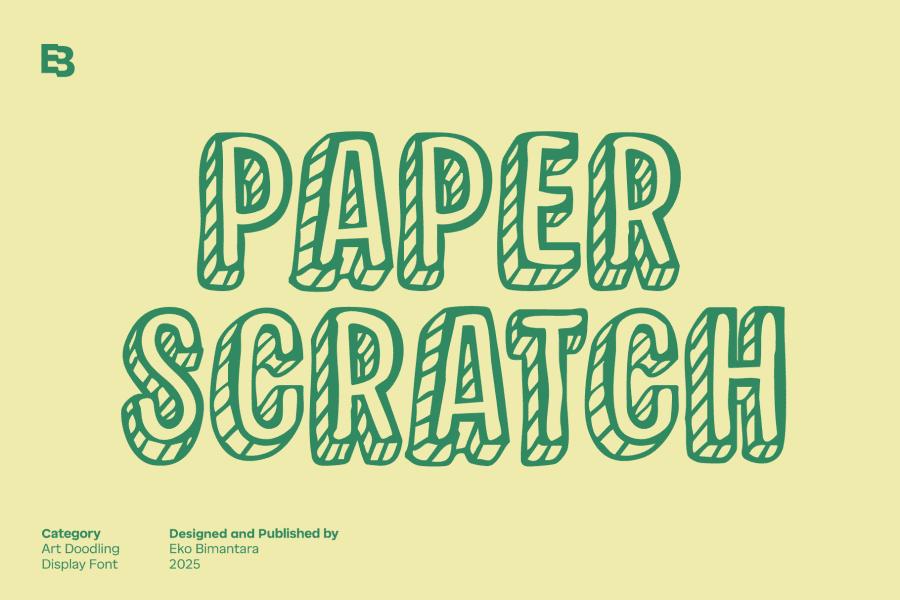 Paper Scratch Font · 1001 Fonts