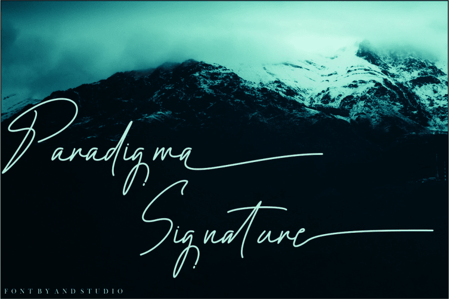 Paradigma Signature Font · 1001 Fonts