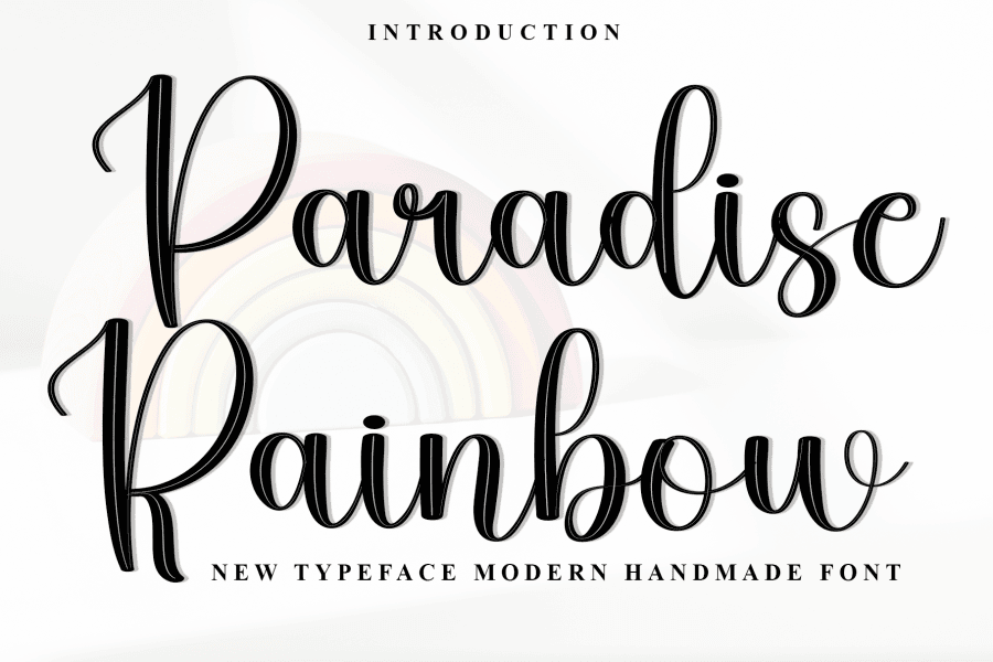Paradise Rainbow Font · 1001 Fonts