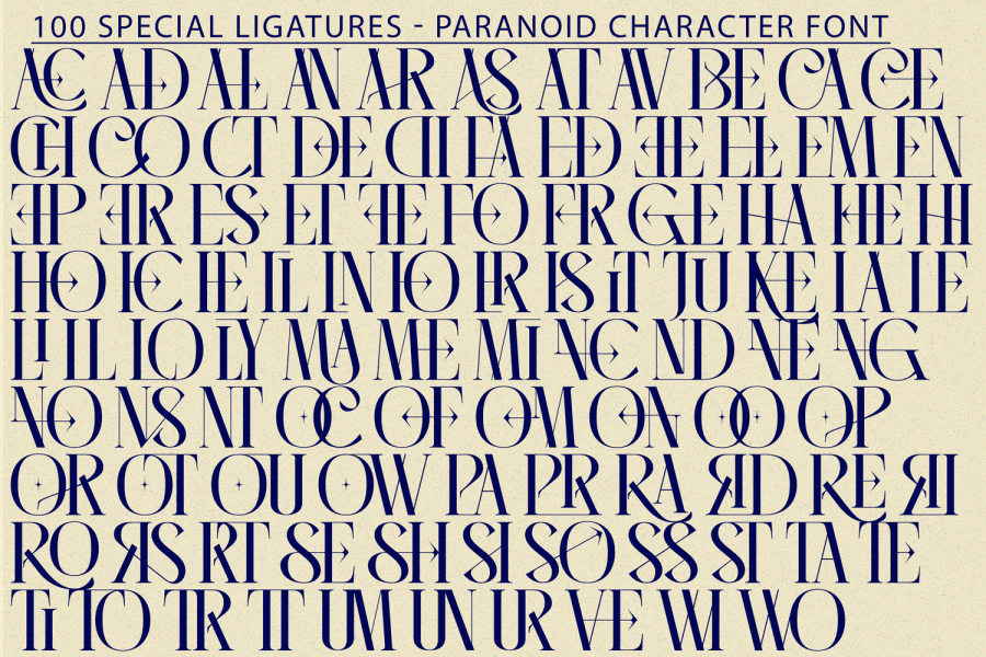 PARANOID CHARACTER DEMO Font · 1001 Fonts