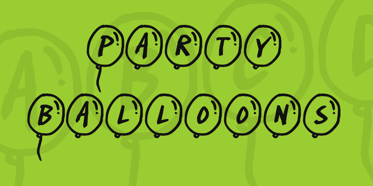 3 Free Balloon, Lowercase Only, Party Fonts · 1001 Fonts