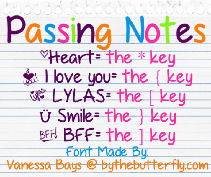 Passing Notes Font · 1001 Fonts