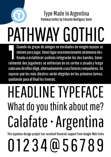 Pathway Gothic One Font · 1001 Fonts