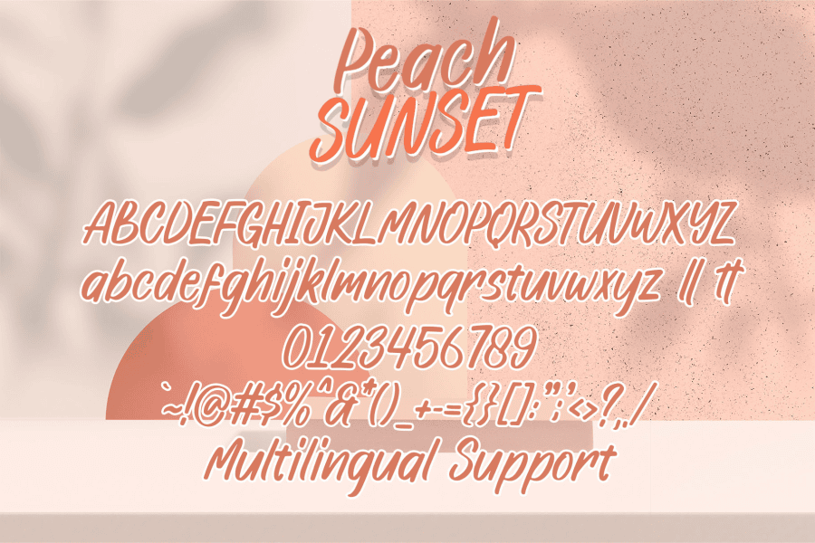 Peach Sunset Font · 1001 Fonts