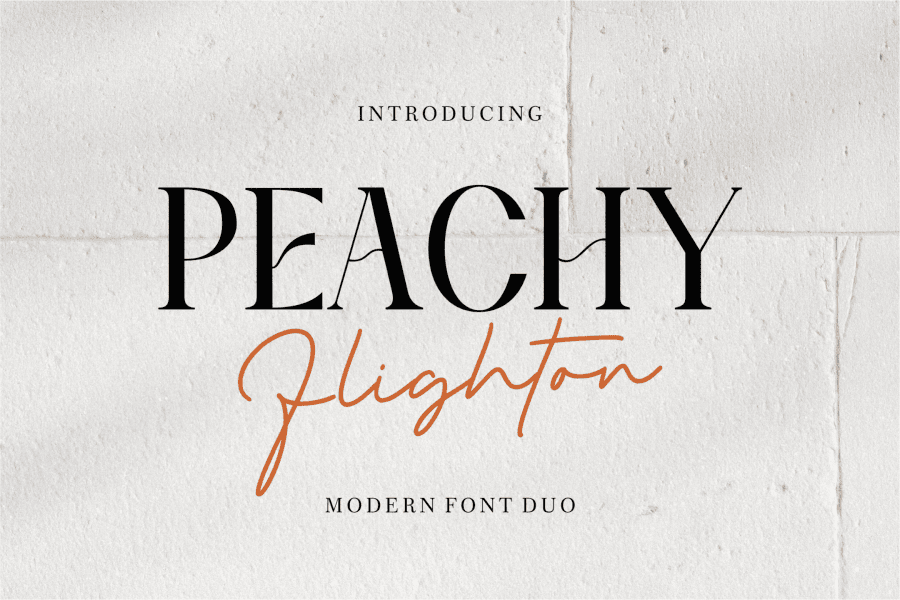 Peachy Flightone Demo Font Family · 1001 Fonts