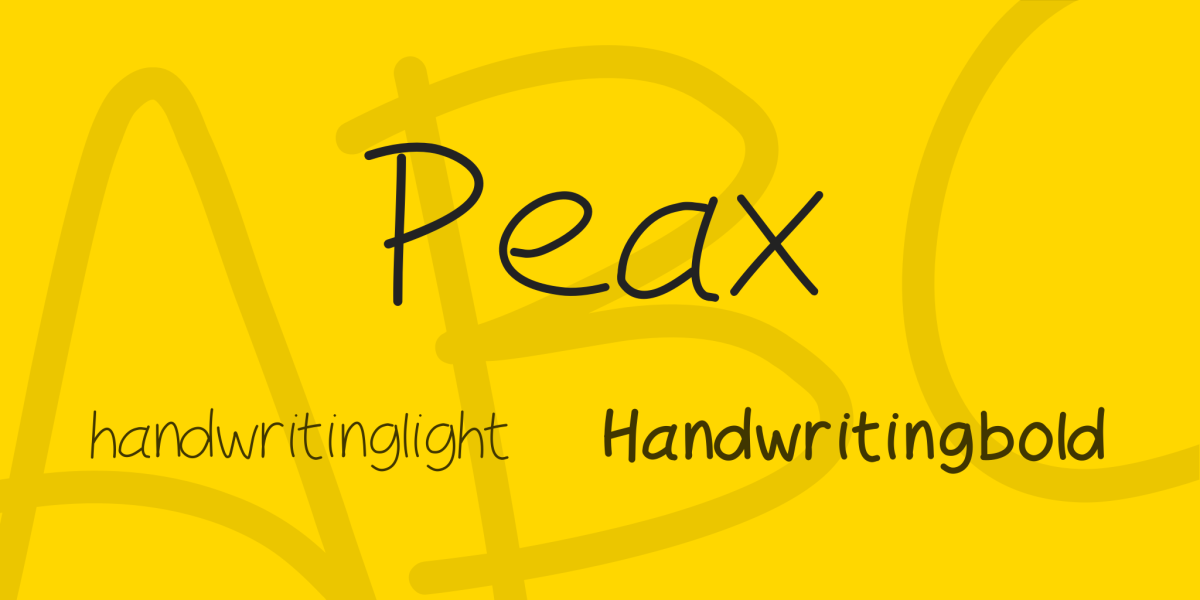 Peax Font Family · 1001 Fonts