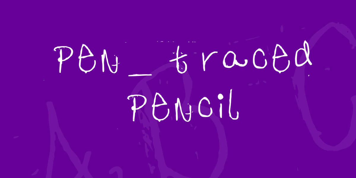 Pen_traced Pencil Font · 1001 Fonts