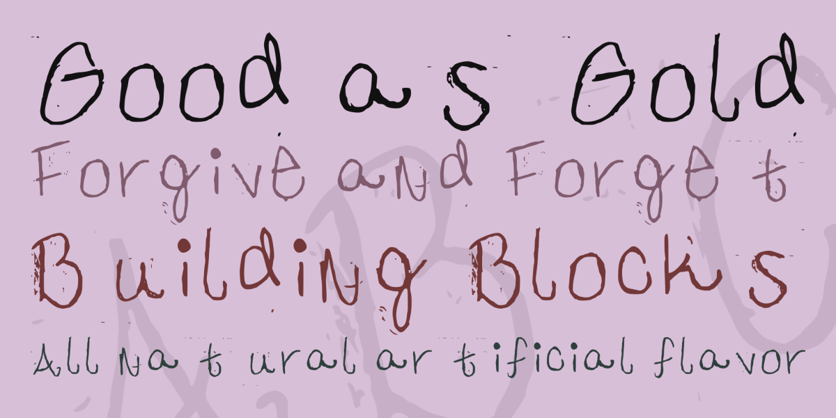 Pen_traced Pencil Font · 1001 Fonts