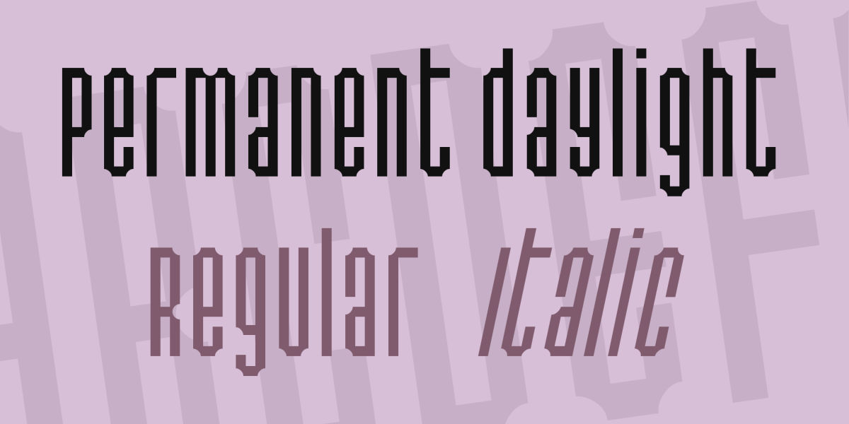 Permanent daylight Font Family · 1001 Fonts