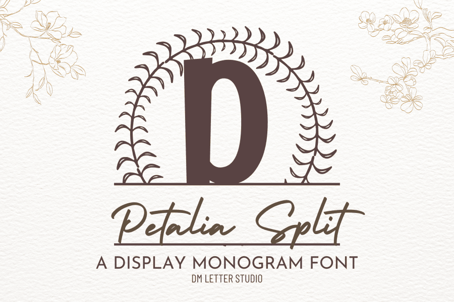 3 Free Monogram, Personalized Name Split, Romantic Fonts · 1001 Fonts
