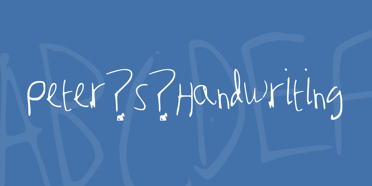 Peter_s_Handwriting Font · 1001 Fonts