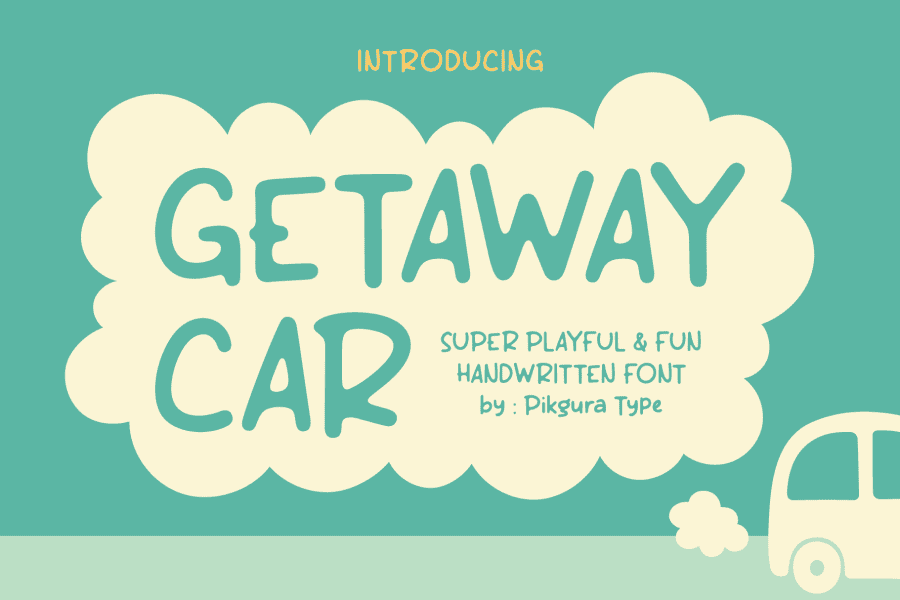 PGR Getaway Car Font · 1001 Fonts
