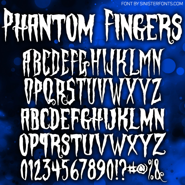 Phantom Fingers Font · 1001 Fonts
