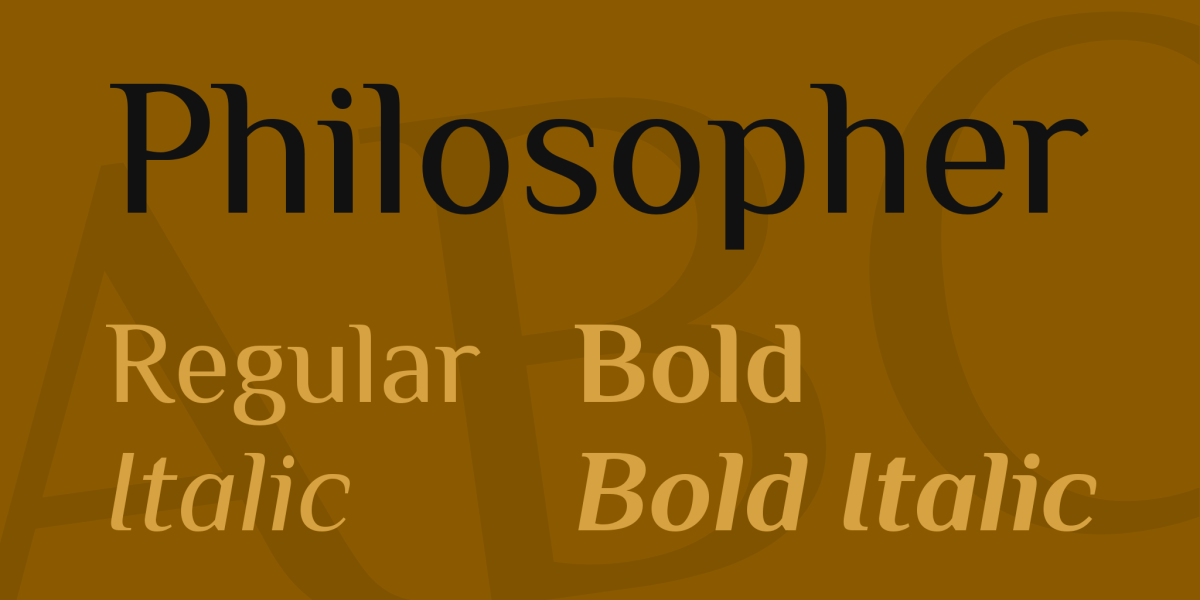 Philosopher Font Family · 1001 Fonts