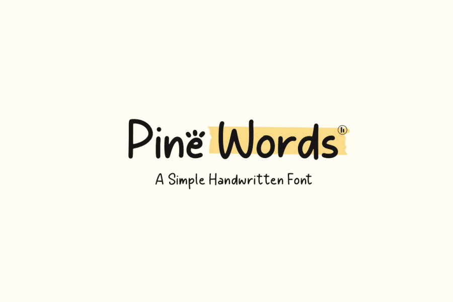 Pine Words Font · 1001 Fonts