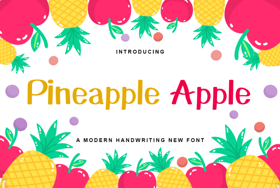 Pineapple Apple Font Font · 1001 Fonts