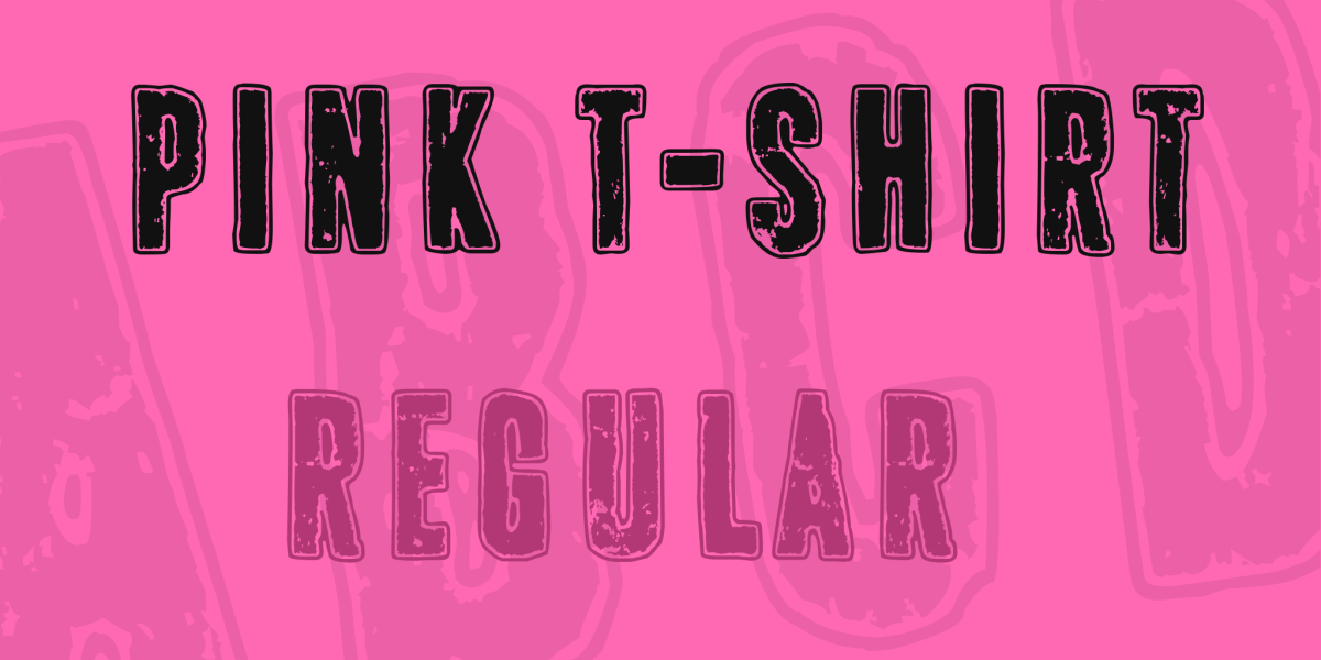 Pink T-shirt Font · 1001 Fonts