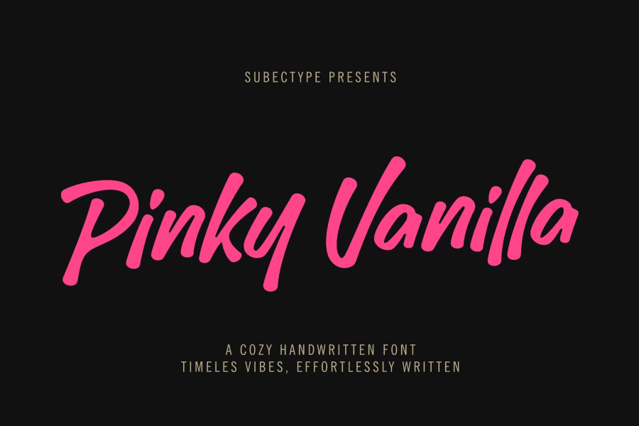 Pinky Vanilla Font · 1001 Fonts