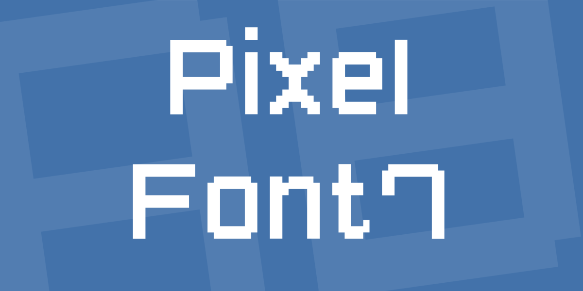 Pixel Font7 Font · 1001 Fonts