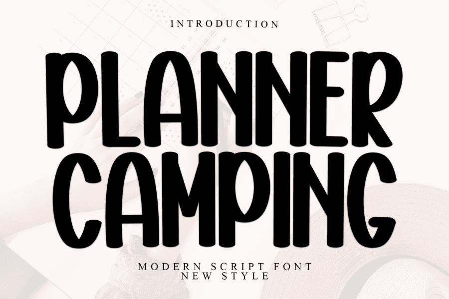 Planner Camping Font · 1001 Fonts