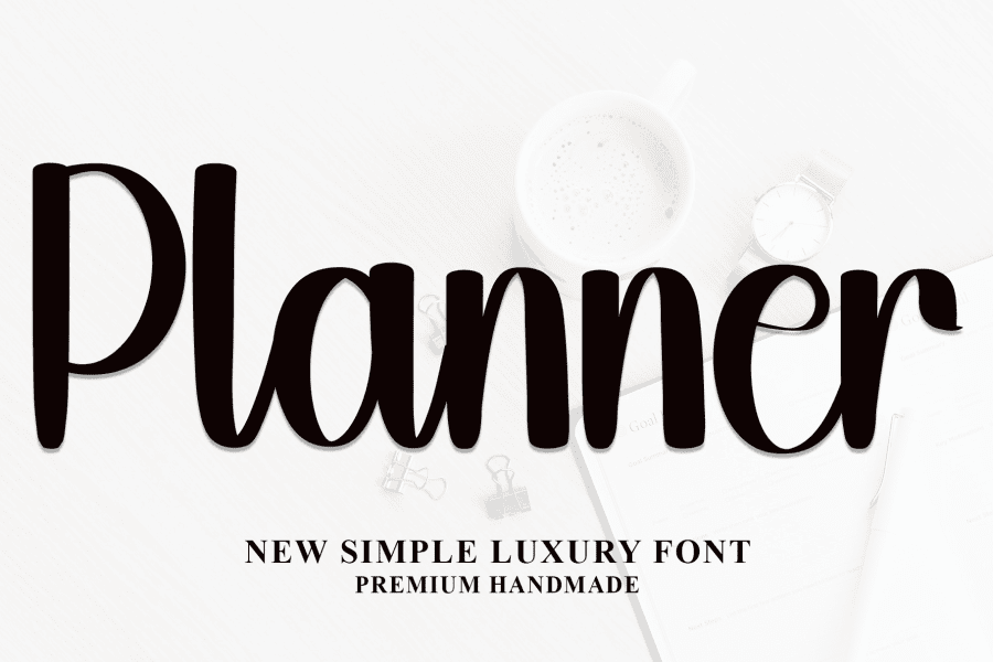 Planner Font · 1001 Fonts
