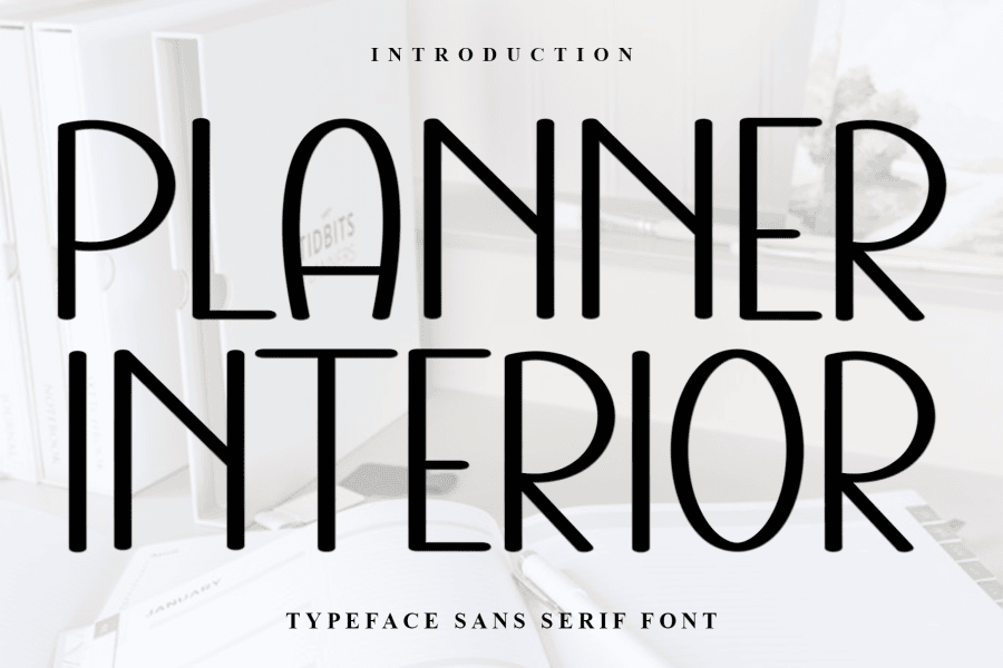 Planner Interior Font · 1001 Fonts