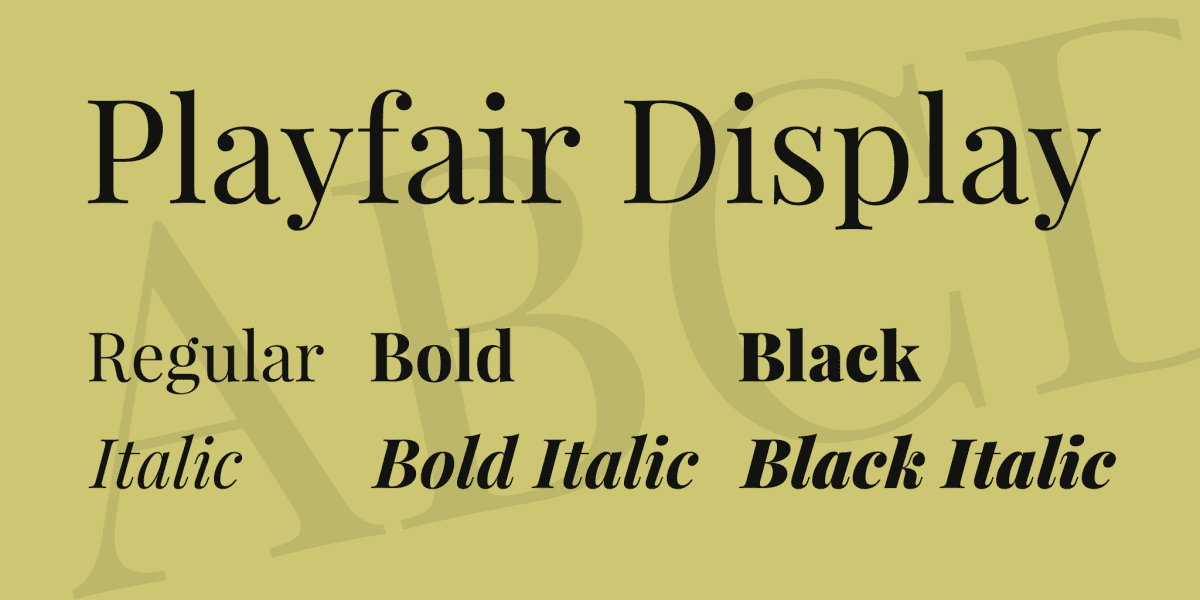 Playfair Display Font