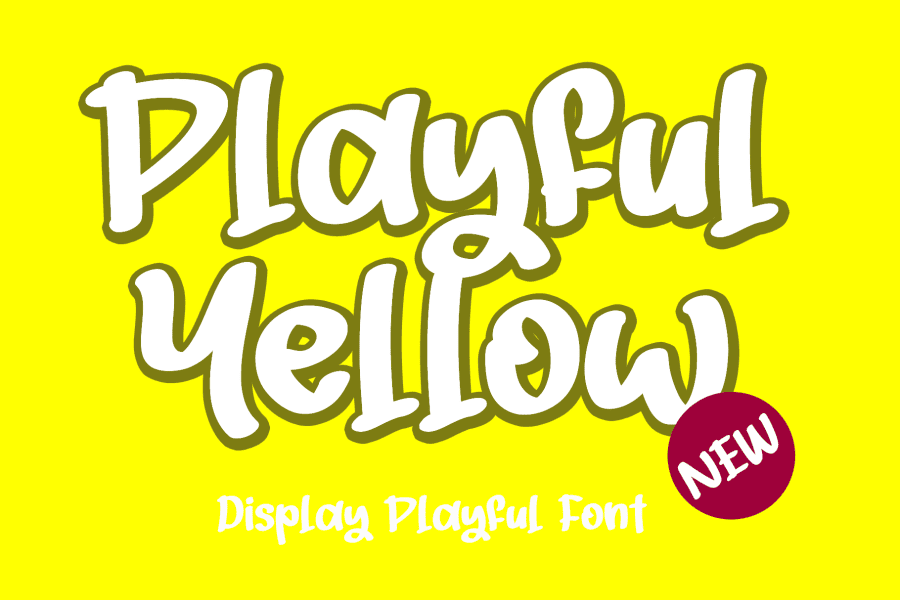 Playful Yellow - Personal Use Font · 1001 Fonts