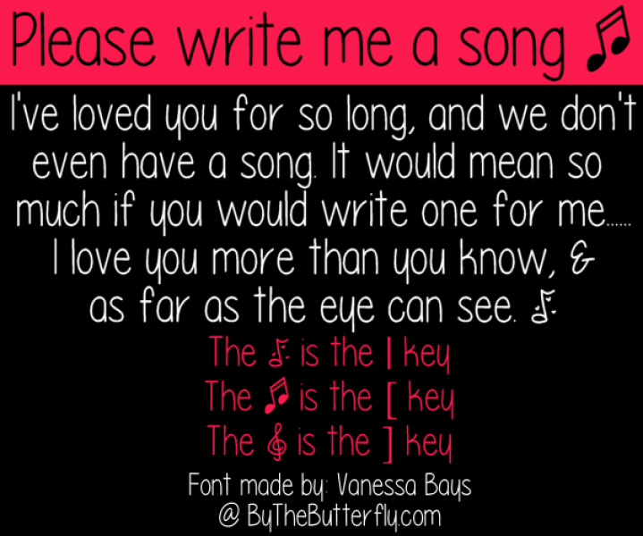 Please write me a song Font · 1001 Fonts