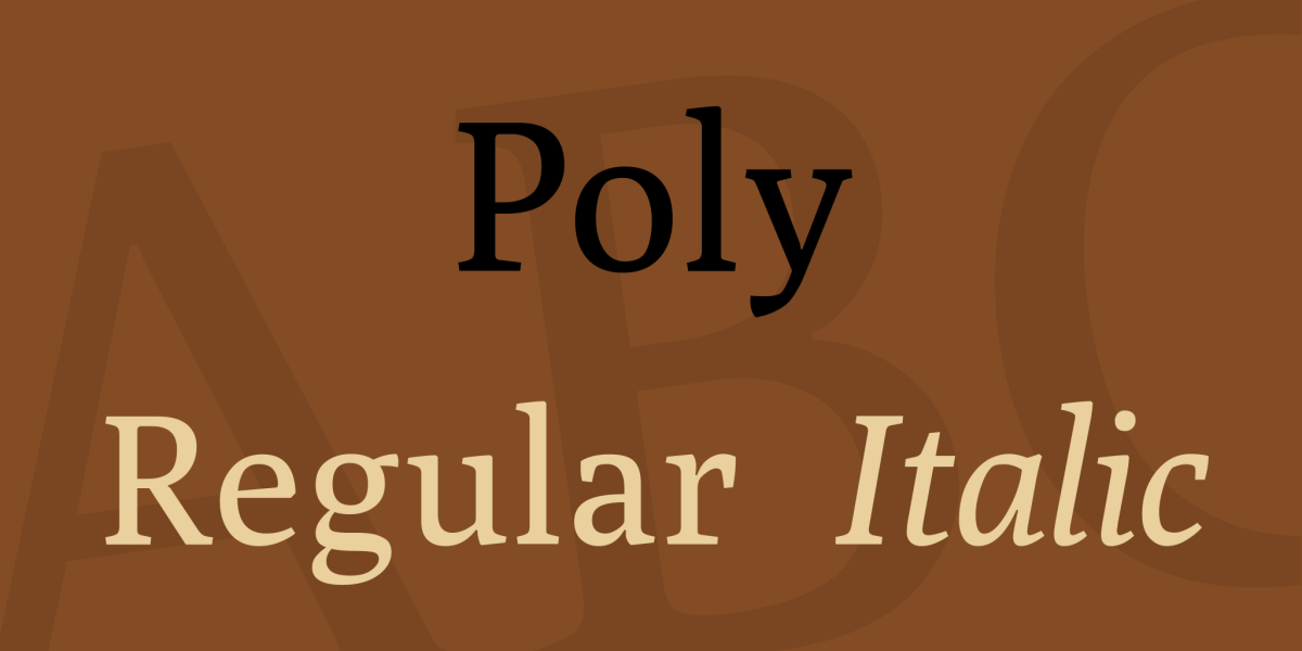 Poly Font Family · 1001 Fonts