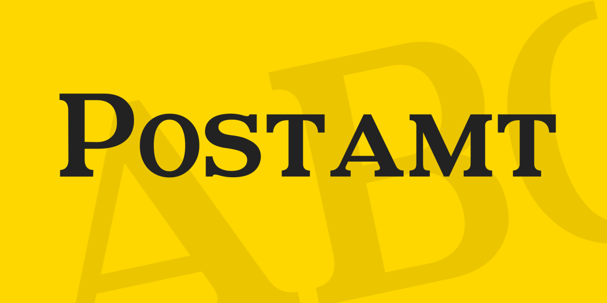 Postamt Font · 1001 Fonts