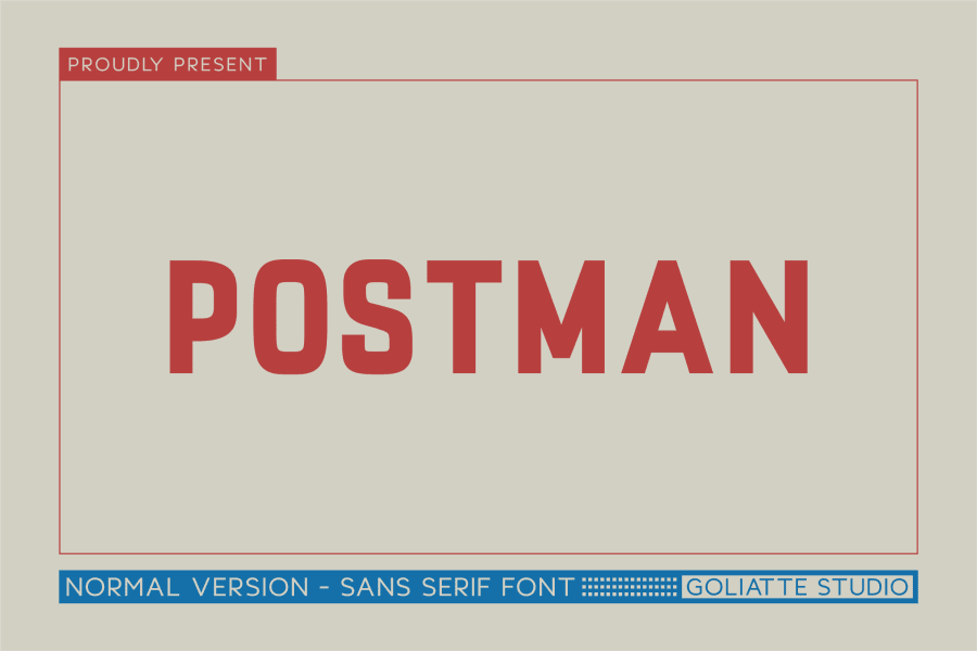 Postman Font · 1001 Fonts