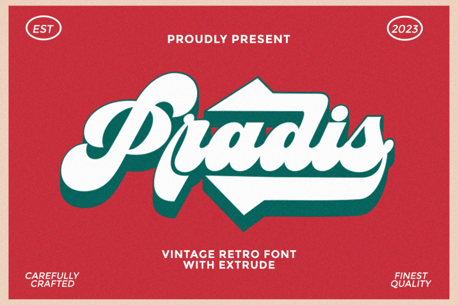 Pradis Retro Font · 1001 Fonts